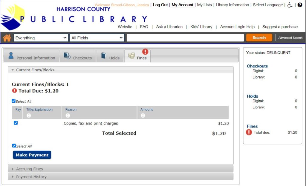 HCPL offers online credit and debit card payments